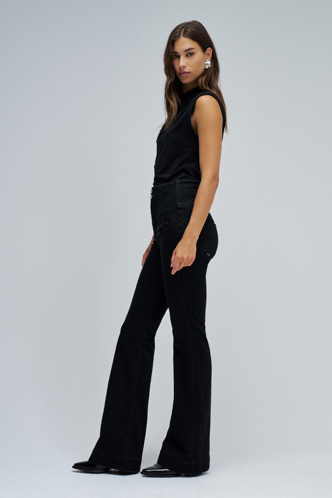 Jeans Diva Push In Flare Azul Médio - SALSA JEANS