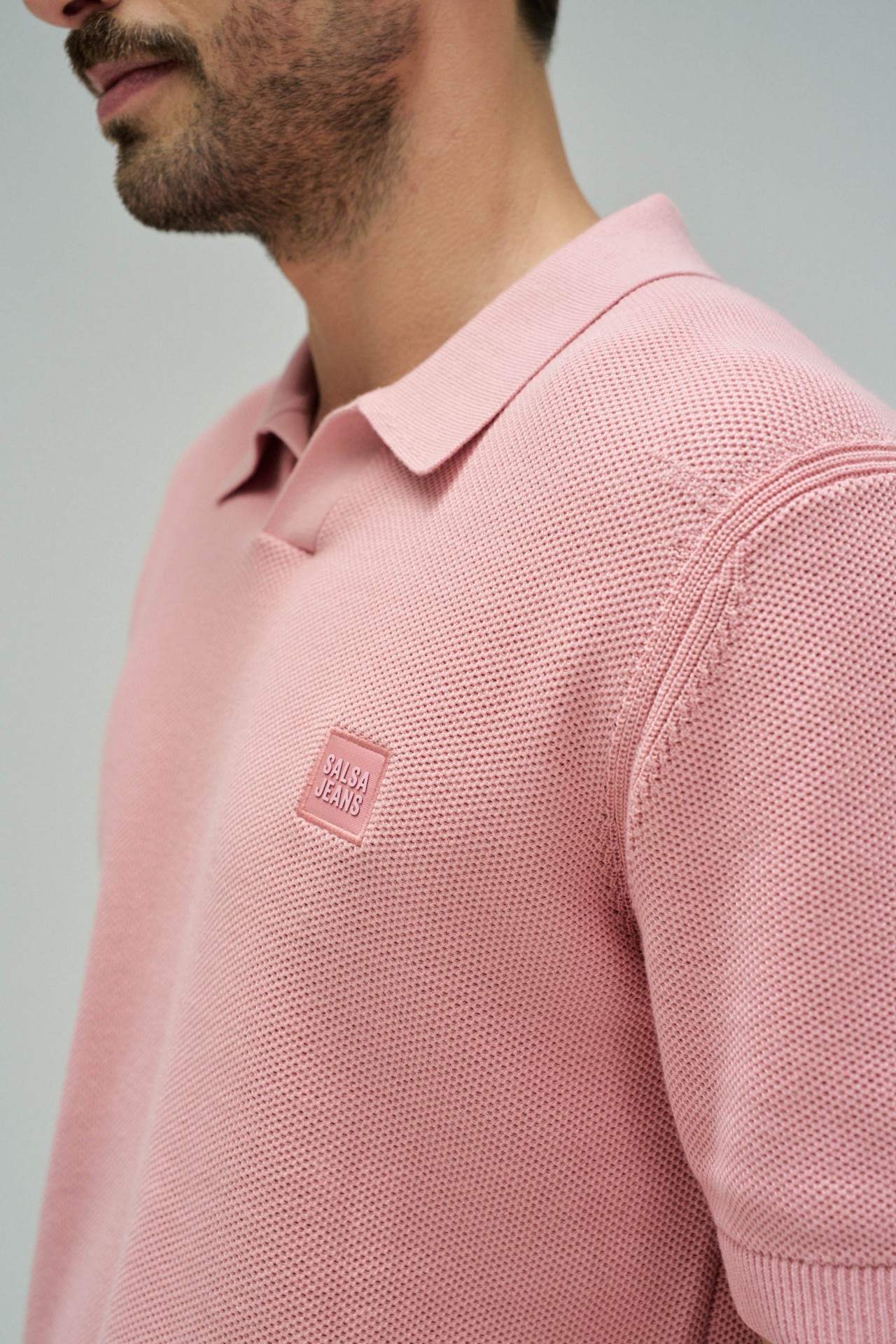 TEXTURED POLO STAR CLUB - SALSA JEANS