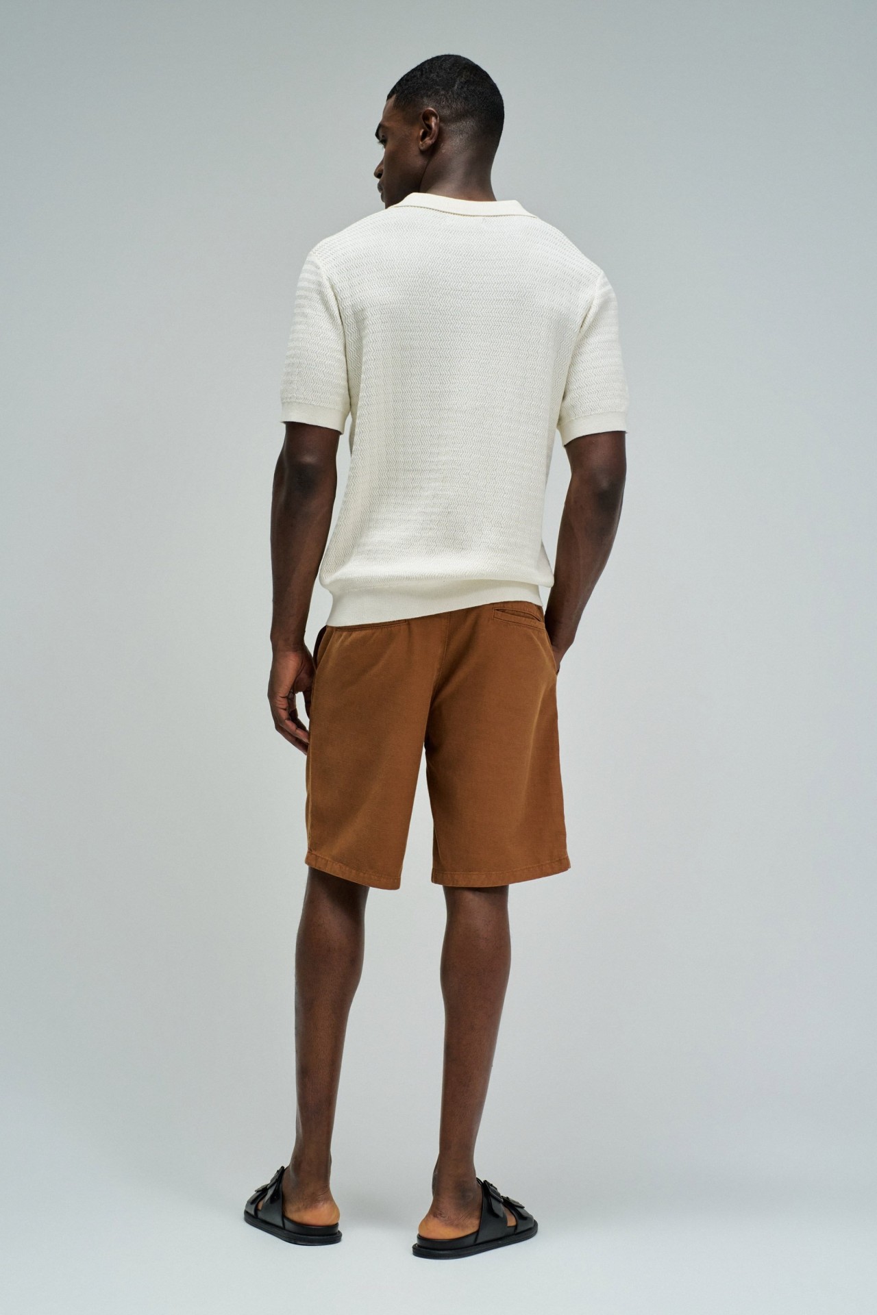 Brown Lightweight Denim Shorts with Regular Fit - SALSA JEANS